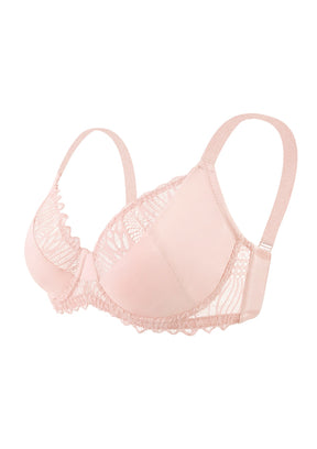 HSIA Pretty Secrets Lace-Trimmed Full Coverage Underwire Bra for Support