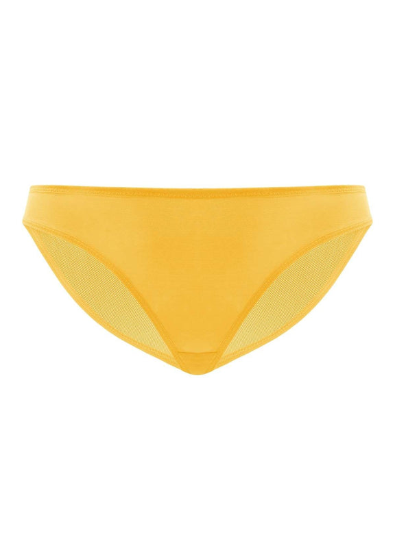 HSIA Billie Smooth Yellow Sheer Mesh lightweight Bikini Underwear