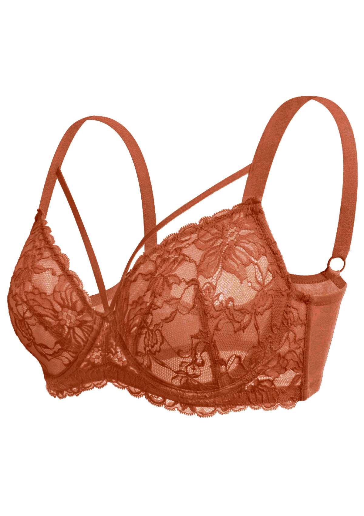 HSIA Pretty In Petals Sexy Lace Bra: Full Coverage Back Smoothing Bra