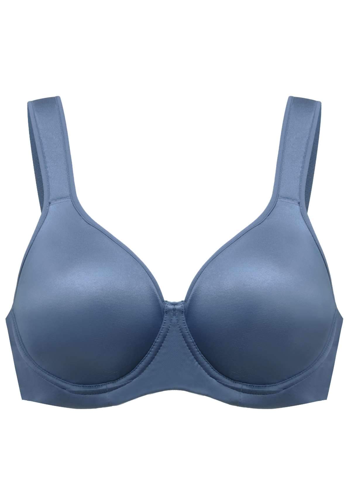 Blue Unlined Full Coverage Bra | HSIA