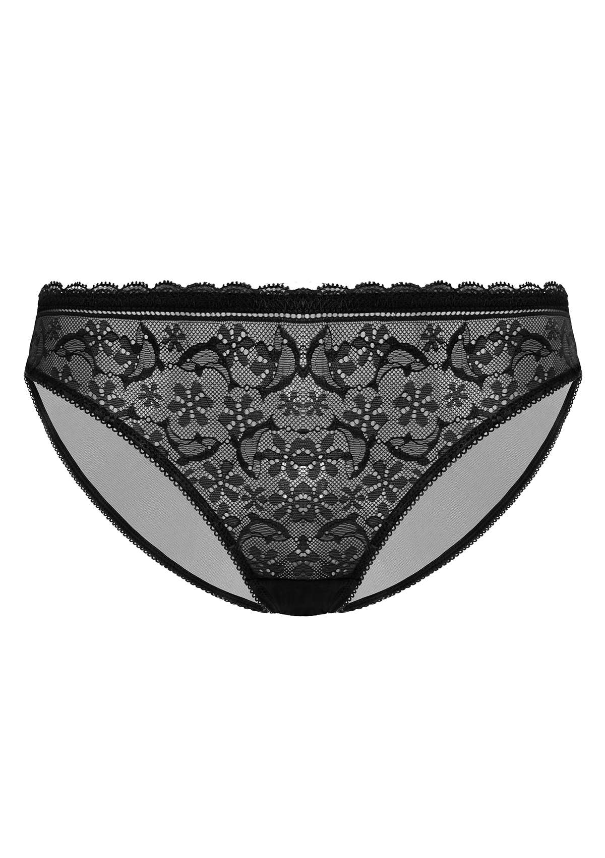 HSIA Anemone Lace Mesh Dolphin-Patterned Mid-low Rise Underwear
