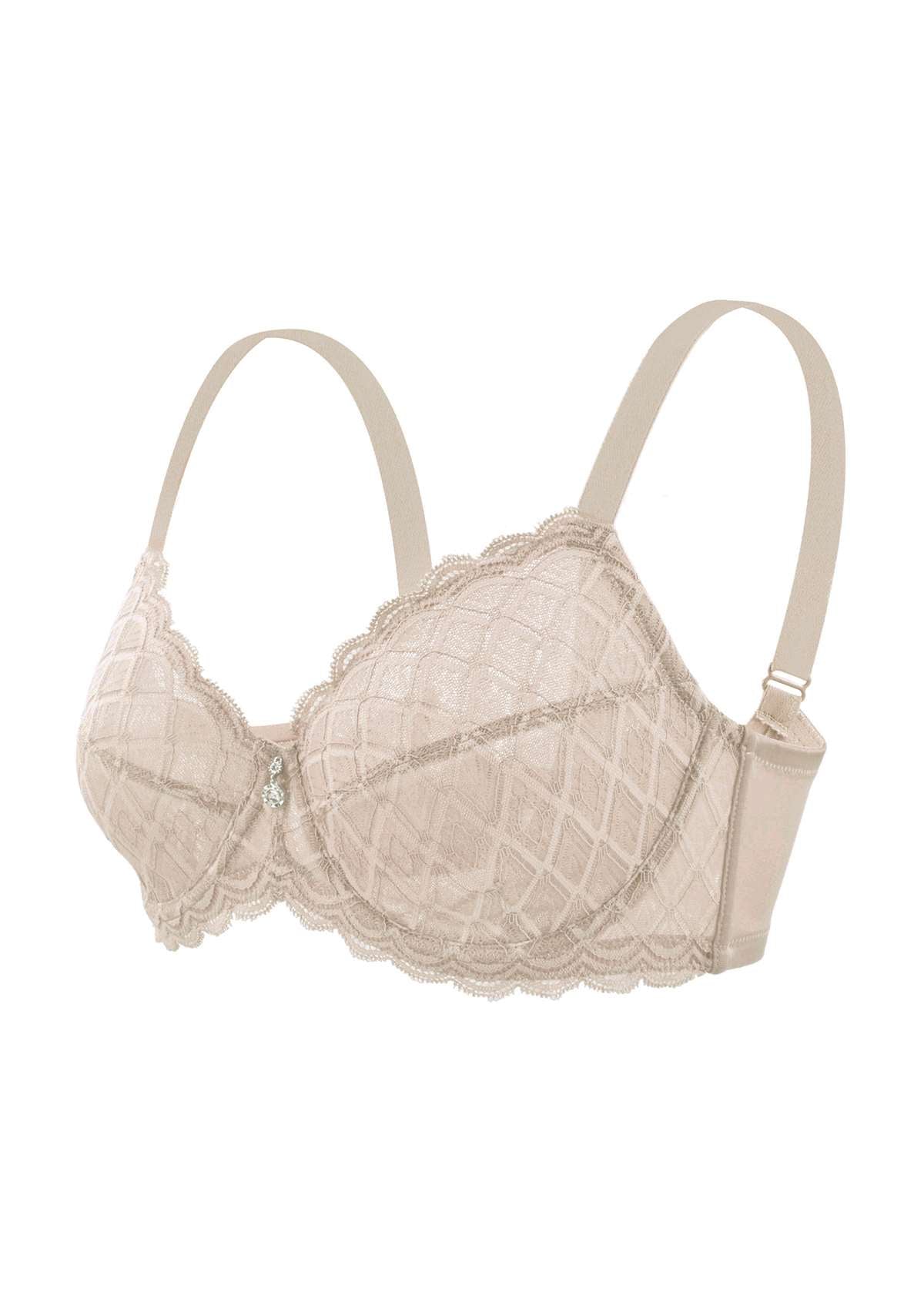 HSIA Plaid Lace Up Bra: Unlined Underwire Bra - Back Fat Hiding Bra